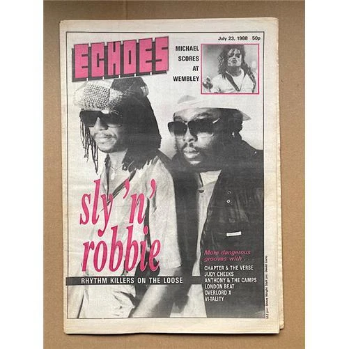 MAGAZINE SLY N ROBBIE ECHOES 23 JUILLET 1988 - COUVERTURE SLY N ROBBIE ...