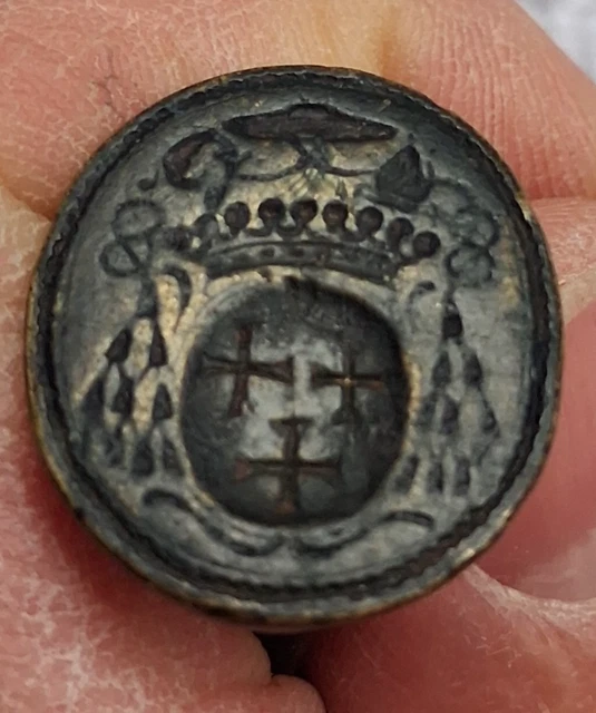 CACHET / SCEAU avec armoiries d'un religieux XVIème/XVIIème EUR 1,00 ...