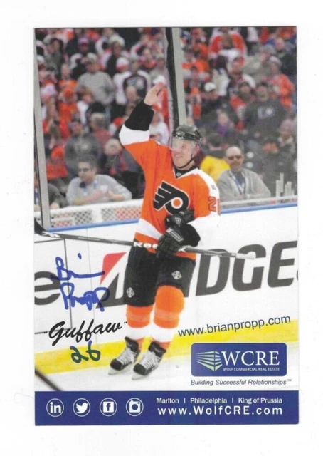 CARTE POSTALE PHOTO dédicacée signée Brian Propp Philadelphia Flyers ...