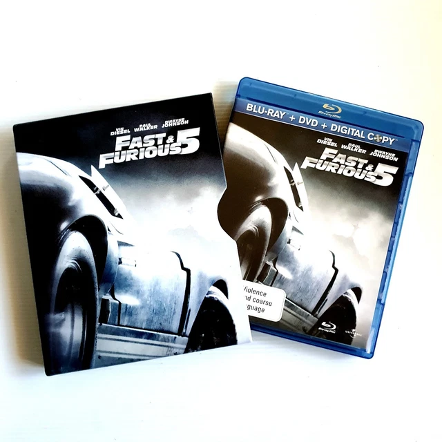 FAST & FURIOUS 5 2011 Blu-Ray + DVD + Digital Copy + Metal Slipcase Gift Reg B/4 $18.88 ...