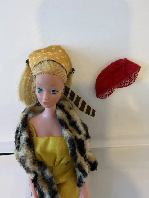 1970S VINTAGE BARBIE Doll Blonde Hair Mattel, Yellow Jump Suit, Faux ...