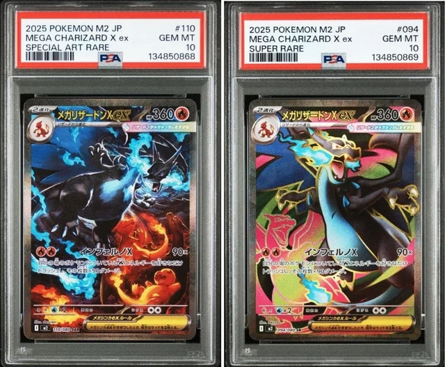 PSA10 CONSECUTIVE NUMBER mega charizard x ex sar sr bonus $2,071.94 - PicClick CA