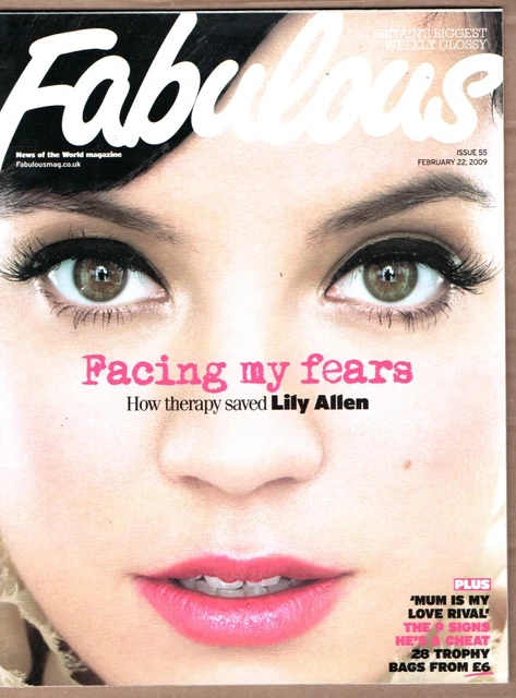 FABULOUS UK MAGAZINE No 55, 22 February 2009, Lily Allen, Holly Valance ...