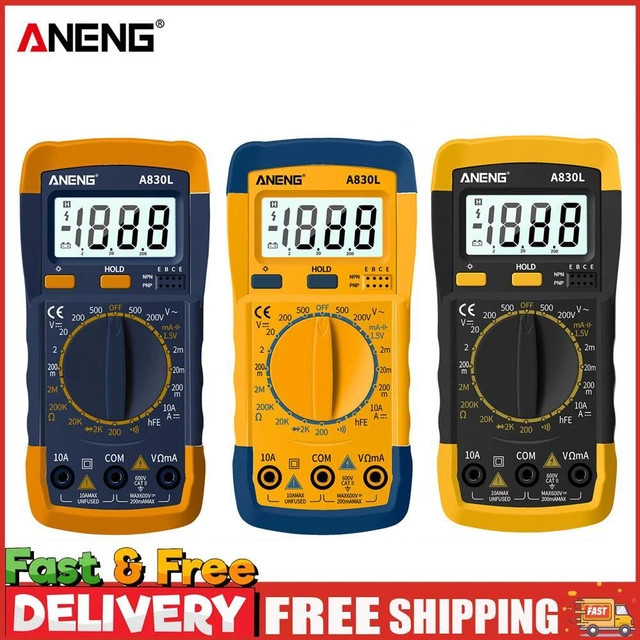 A830L DIGITAL MULTIMETER Amper Gauge Buzzer Manual Range Measuring ...