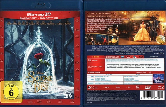 WALT DISNEY: DIE SCHÖNE UND DAS BIEST (2017) --- 3D- Blu-ray --- + 2D Version -- EUR 9,99 ...