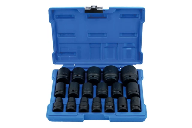 LASER TOOLS METRIC Impact Socket Set 1/2"D Standard Length 18pc Black ...