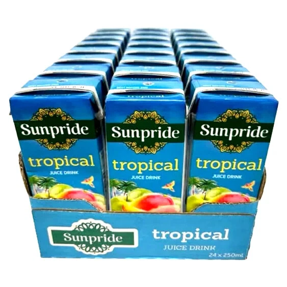 SUNPRIDE TROPICAL JUICE Drink, 24 x 250ml - Passion Fruit, Orange ...
