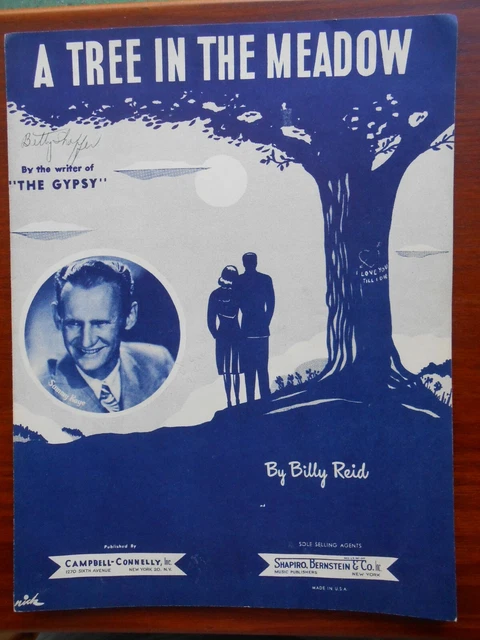 PARTITION PIANO A Tree In The Meadow Sammy Kaye Chantée Par Billy Reid ...