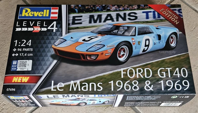 REVELL 07696 FORD GT 40 Le Mans 1968 & 1969 1:24 in versiegelter OVP ...