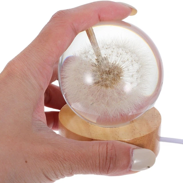 CRYSTALS NIGHT LAMP Light with Base Dandelion Unique Table Lamps £29.48 ...