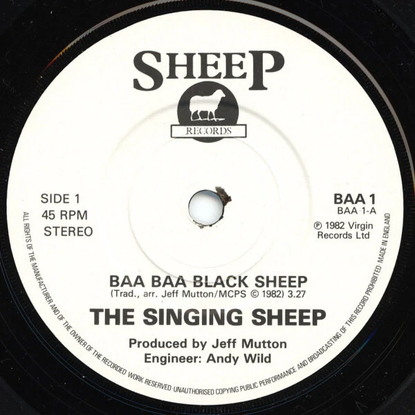 THE SINGING SHEEP - Baa-Baa Black Sheep (7", Single) £15.49 - PicClick UK