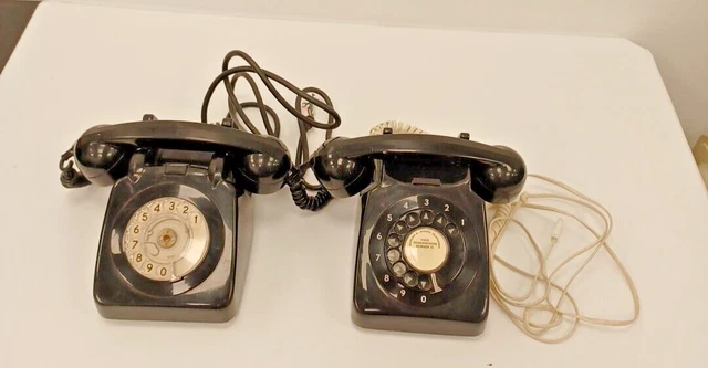 2 RETRO 1960’S GPO Rotary Dial Telephone Black Vintage £30.00 - PicClick UK