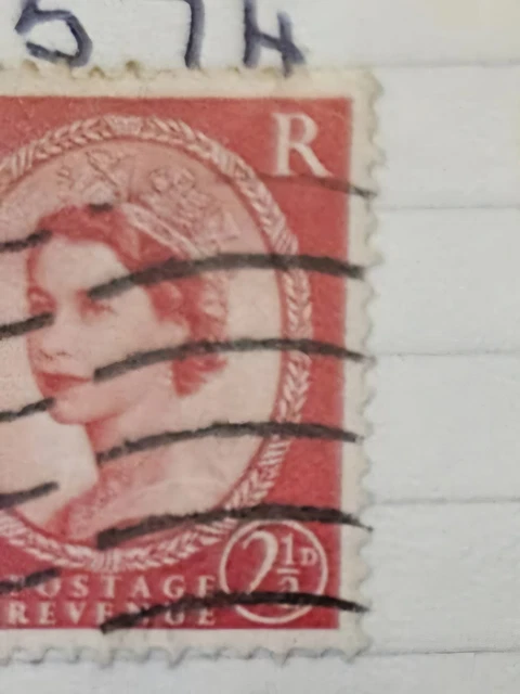 RARE 2 1/2D E R Postage Revenue Stamp - Queen Elizabeth ll - RED Unused ...