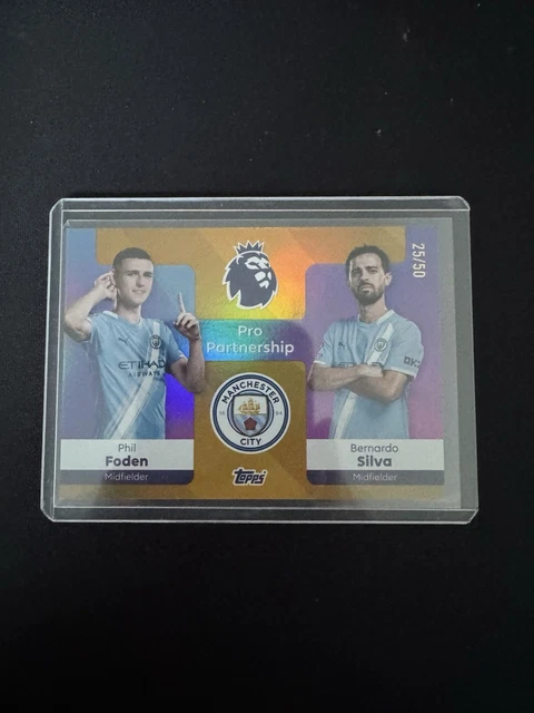 TOPPS PREMIER LEAGUE 25/26 Pro Partnership Foden Silva /50 Manchester ...