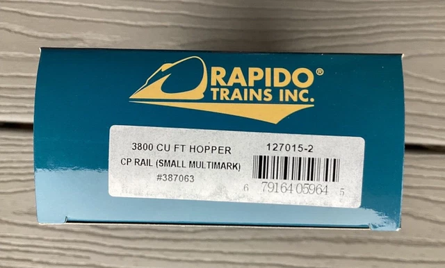 RAPIDO 1/87 HO Cp Rail Multimark 3800 Cu. Ft. Cylindrical Hopper Rd ...