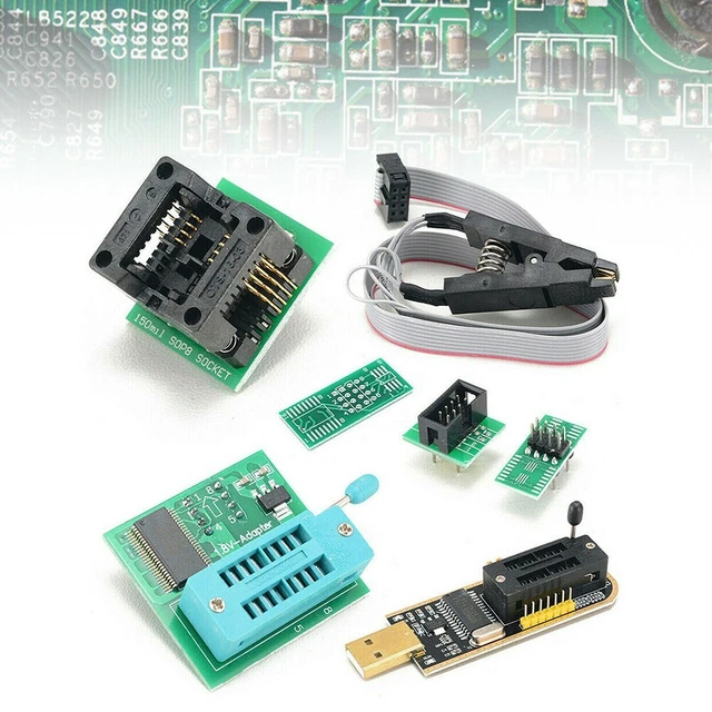 1 LOT CH341A Série 24/25 Flash BIOS USB Programmateur + Puce IC ...
