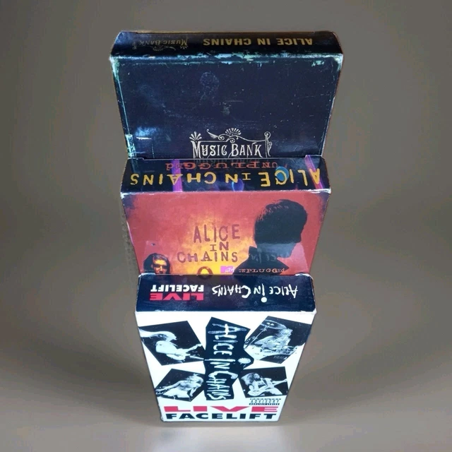 3 VTG ALICE Chains Vhs Facelift MTV Unplugged Music Bank Live '91 '96 ...