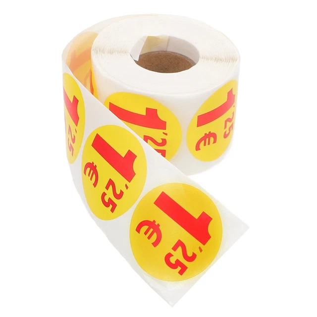 ROUND PRICING LABELS Price Stickers for Small Business Market Commodity ...