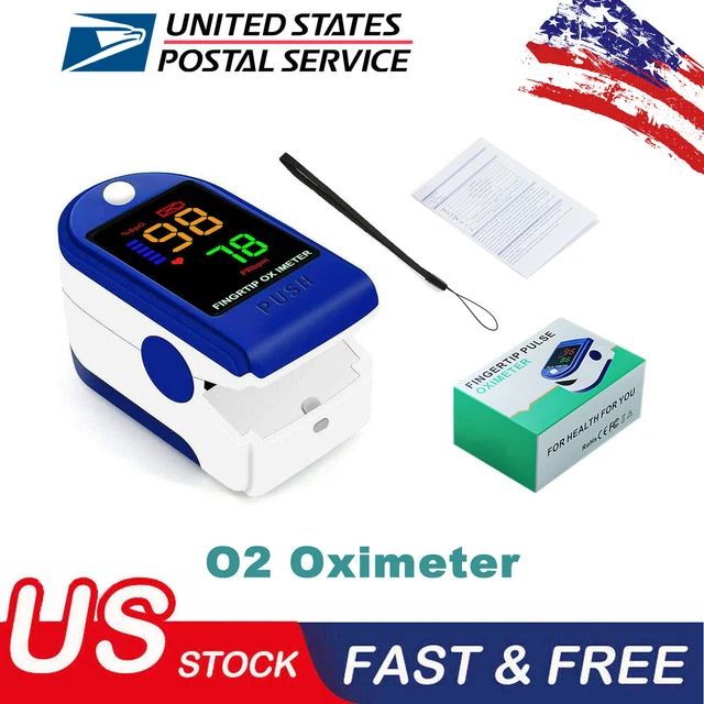 USA COLOR LED Finger tip Pulse Oximeter Blood Oxygen SpO2 Monitor LK87 ...