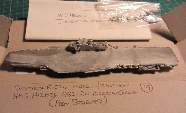 HMS HERMES 1982 RN Aircraft Carrier by Skytrex, Scale 1/1250 Ship Model ...