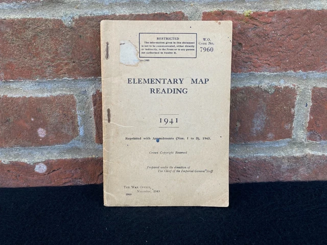 WW2 BRITISH ELEMENTARY Map Reading Pamphlet 1941 Reprinted 1943 £8.50 ...