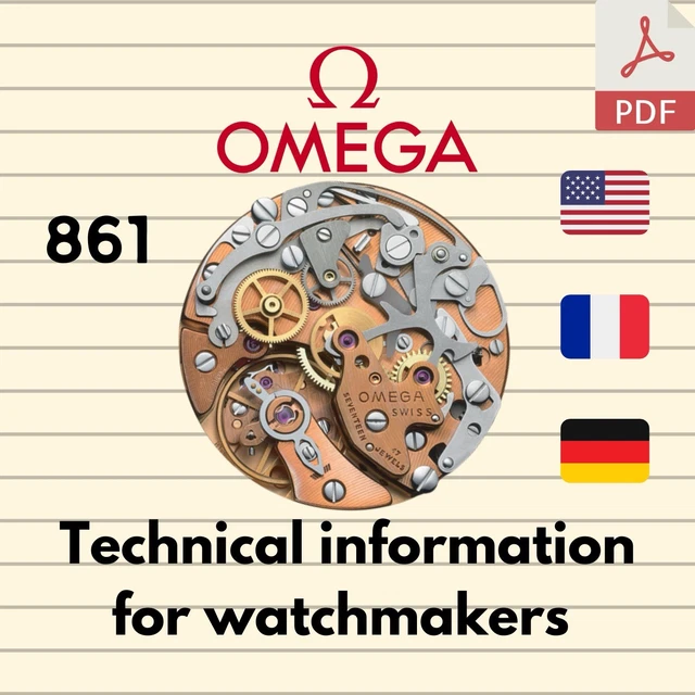 OMEGA 861 SPEEDMASTER - Technical Manual - Watchmaker Service Repair ...