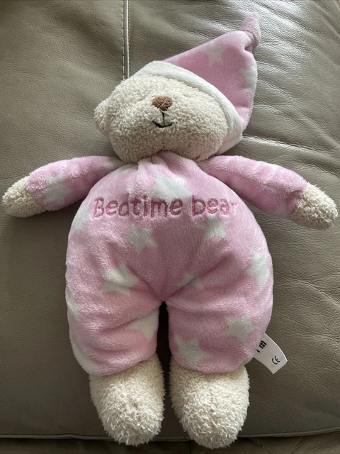 MOTHERCARE MY BEDTIME Bear Pink Teddy Plush Soft Toy Baby Comforter £26 ...