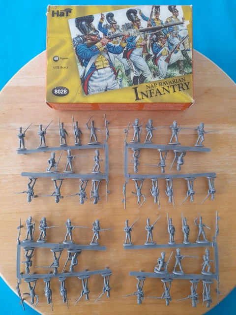 HÄT 1/72 BAVARIAN INFANTRY Napoleonic figures set 8028 Boxed On Sprues ...