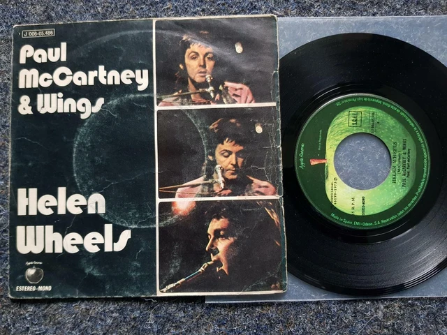 PAUL MCCARTNEY & Wings - Helen wheels 7'' Single SPAIN DIFFERENT COVER ...