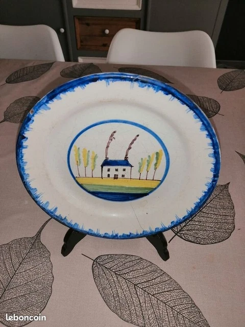ASSIETTE EN FAIENCE du XVIII/XIX bordeaux / Sainte-Foy-la-Grande BRIAN EUR 40,00 - PicClick FR