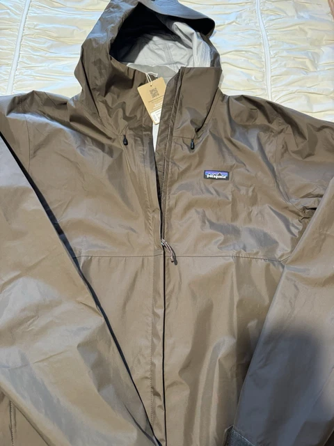 NEW PATAGONIA TORRENTSHELL 3L Full Zip Hooded Rain Jacket Walnut Size ...