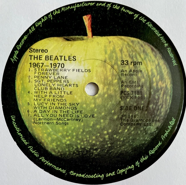 THE BEATLES - 1967-1970/Blue Album - Rare Original Irish Double LP ...