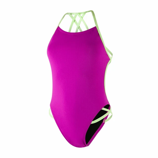 SPEEDO NEON FREESTYLER Swimsuit Neon Orchid Bright Zest £34.20 ...