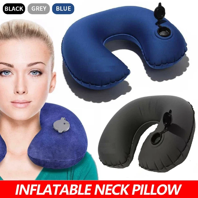 NECK PILLOW U Shap Inflatable Head Rest Cushion Portable Bedding Travel ...