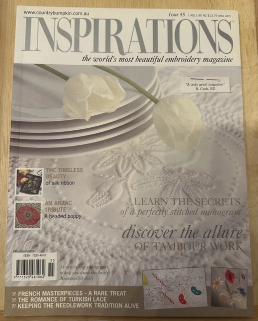 INSPIRATIONS AUSTRALIAN EMBROIDERY Magazine #55 2007 Beaded Poppy ...