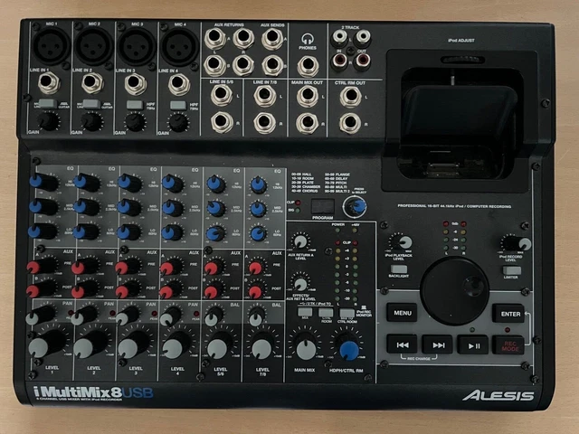 ALESIS IMULTIMIX8 USB Mixer und Recording Workstation, iPod Dock ...