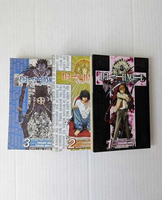 DEATH NOTE, VOL. 1, 2 and 3 by Tsugumi Ohba (Paperback, 2007) SET £10. ...