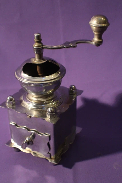 KAFFEEMÜHLE MESSING VERCHROMT moulin a cafe coffee grinder *K6446 EUR 136,00 - PicClick DE