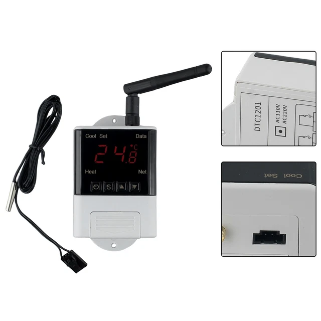 THERMOSTAT CONTRÔLEUR DE température intelligent pour AC 110 230V avec capteur EUR 38,55 ...