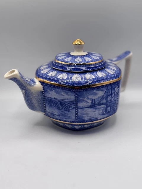 RINGTONS BY WADE Pottery BRIDGES TEAPOT Newcastle North Industries ...