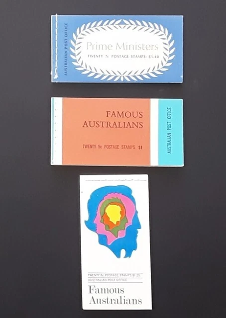 1968-72 STAMPS AUSTRALIA Prime Ministers/Famous Australians Booklets x ...