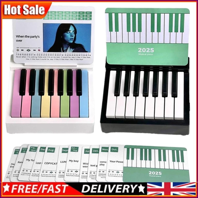PIANO CALENDAR 2025 Music Sheets Playable Mini Piano Calendar Gift for ...