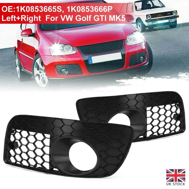 FOR VW GOLF GTI MK5 Front Bumper Fog Light Lower Mesh Grille Intake ...