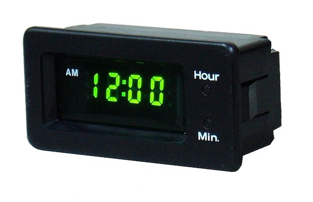 CAR CLOCK 12 Volt Led Digital Dash Panel Mount, 12V, 12 Hour, #Lq1200L ...