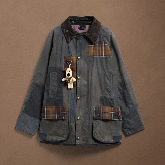 BARBOUR WALLACE & Gromit Re-Loved Gamefair Waxed Jacket Navy Size Large ...