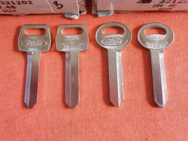 4 FORD ORIGINAL Ignition & Trunk Key Blanks (B) Markings 1967-1992 $24. ...