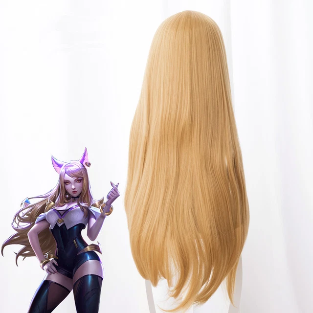 LEAGUE OF LEGENDS Ahri KDA Skin s8 Cosplay Kostüm Costume Perücke wig Gelb Neu EUR 35,28 ...