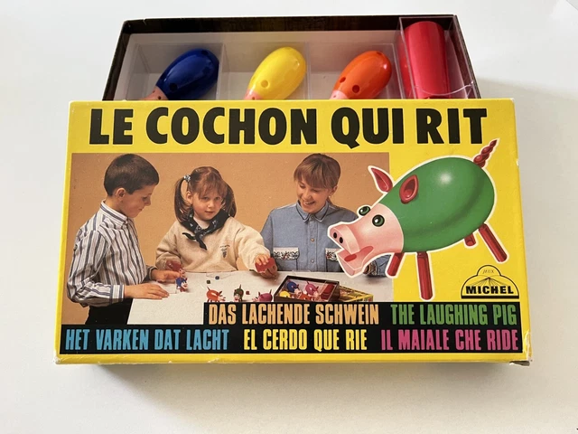 JEU DE SOCIETE " Le Cochon Qui Rit " 6 Joueurs Par Jeux Michel Vintage ...