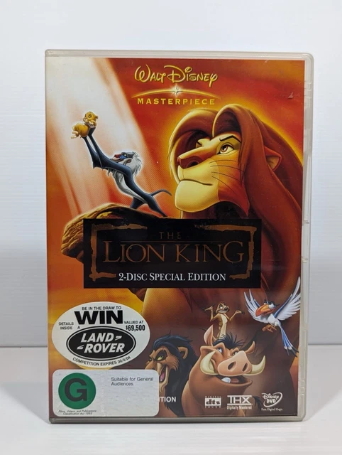 LION KING, THE (Special Edition, DVD, 1994) Region 4 Fast Postage Au $5.95 - PicClick AU
