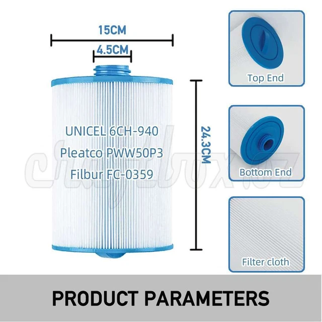FILTER CARTRIDGE 1/2PCS Spa Pool Sapphire Heritage Signature Cyclone ...